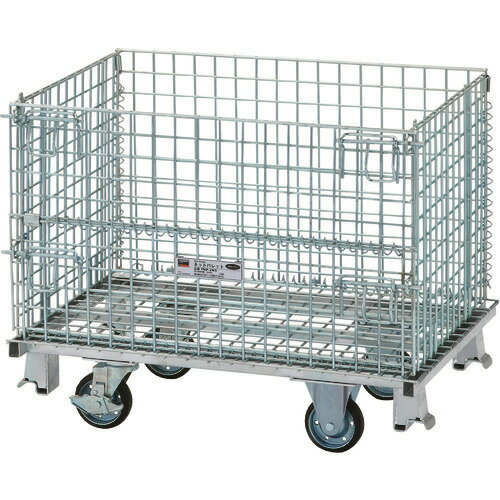 オレンジブック トラスコ中山　TRUSCOTRUSCO ネットパレット車輪付 間口900X奥行650X高さ750 500kg 〔品番:TNP2NS〕[ 注番:4624068]特長●開閉部はコイルを使用し開閉操作は簡単です。●メッシュ構造で強...