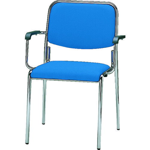 オレンジブック トラスコ中山　TRUSCOTOKIO スタッキングチェア 肘付き 布 クリアブルー 〔品番:FSX4ACBL〕[ 注番:4645961]特長●会議室・公共施設に最適です。仕様●座幅(mm)：395●座奥行(mm)：404●張...