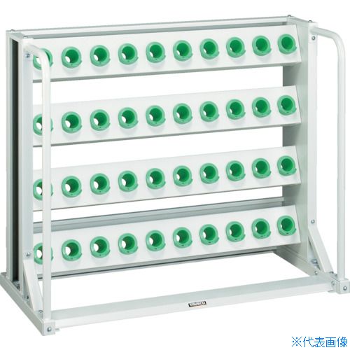 オレンジブック トラスコ中山　TRUSCOTRUSCO ツーリングラック BT・NT40兼用 40個収納 ロック付 ホワイト色 〔品番:VTL410AW〕[ 注番:4652754]特長●ホルダーはフレームにて角度を2段階で調整することができ...