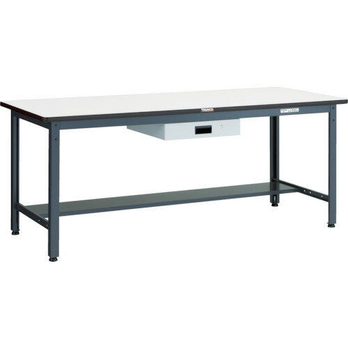 オレンジブック トラスコ中山　TRUSCOTRUSCO 中荷重作業台(500kg)AEW型 1800X750XH740 薄型1段引出付 ダークグレー色 〔品番:AEWS1875UDK1〕[ 注番:4667794]特長●引出しは作業者の使い勝...