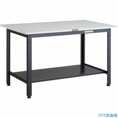 オレンジブック トラスコ中山　TRUSCOTRUSCO 軽荷重作業台(400kg)LEW型 1200X750XH740 下棚2枚付 ダークグレー色 〔品番:LEWP1200LT2〕[ 注番:4670817]特長●下棚2枚付で天板下の空間を有...