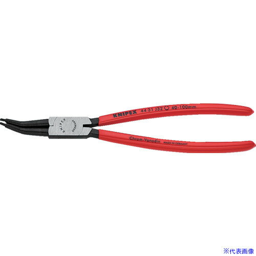 オレンジブック トラスコ中山　TRUSCOKNIPEX 穴用スナップリングプライヤー 45度 〔品番:4431J32〕[ 注番:4713591]特長●穴用スナップリングの取り付け、取り外しに適しています。●鍛造により大変頑丈です。●滑りにく...