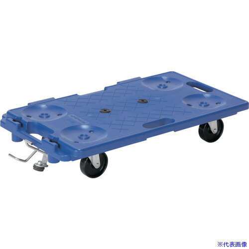 オレンジブック トラスコ中山　TRUSCOアイケー 樹脂製連結平台車 均等荷重150kg 4輪自在ストッパー付 〔品番:R115S〕[ 注番:4727639]特長●荷物に合わせて、縦方向、横方向に何台も連結できます。仕様●均等荷重(kg)：...