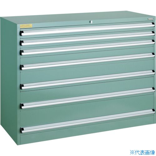 オレンジブック トラスコ中山　TRUSCOTRUSCO VE13S型キャビネット 1300X550XH1000 引出7段 〔品番:VE13S1002〕[ 注番:4789997]特長●セーフティロック機構付のため引き出しを1段開けていると安全...