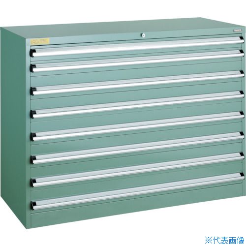 オレンジブック トラスコ中山　TRUSCOTRUSCO VE13S型キャビネット 1300X550XH1000 引出8段 〔品番:VE13S1003〕[ 注番:4790014]特長●セーフティロック機構付のため引き出しを1段開けていると安全...