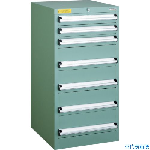 オレンジブック トラスコ中山　TRUSCOTRUSCO VE5S型中量キャビネット 500×550×H1000 引出7段 〔品番:VE5S1008〕[ 注番:4790227]特長●セーフティロック機構付のため引き出しを1段開けていると安全機...