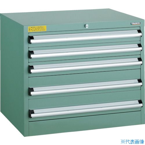 オレンジブック トラスコ中山　TRUSCOTRUSCO VE5S型中量キャビネット 500X550XH600 引出5段 〔品番:VE5S605〕[ 注番:4790391]特長●セーフティロック機構付のため引き出しを1段開けていると安全機構が...