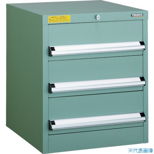 オレンジブック トラスコ中山　TRUSCOTRUSCO VE5S型中量キャビネット 500X550XH600 引出3段 〔品番:VE5S608〕[ 注番:4790421]特長●セーフティロック機構付のため引き出しを1段開けていると安全機構が...