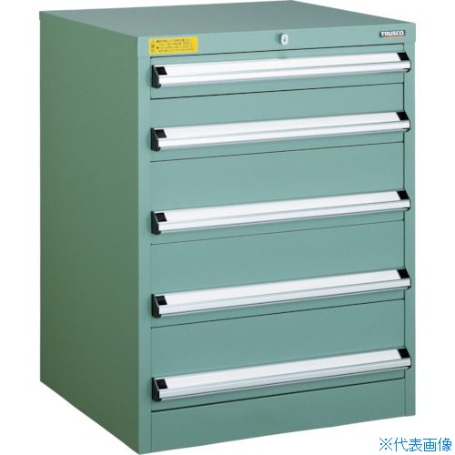 オレンジブック トラスコ中山　TRUSCOTRUSCO VE6S型中量キャビネット 600×550×H800 引出5段 〔品番:VE6S808〕[ 注番:4790901]特長●セーフティロック機構付のため引き出しを1段開けていると安全機構が...