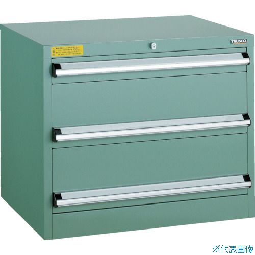 オレンジブック トラスコ中山　TRUSCOTRUSCO VE7S型中量キャビネット 700X550XH600 引出3段 〔品番:VE7S606〕[ 注番:4791207]特長●セーフティロック機構付のため引き出しを1段開けていると安全機構が...