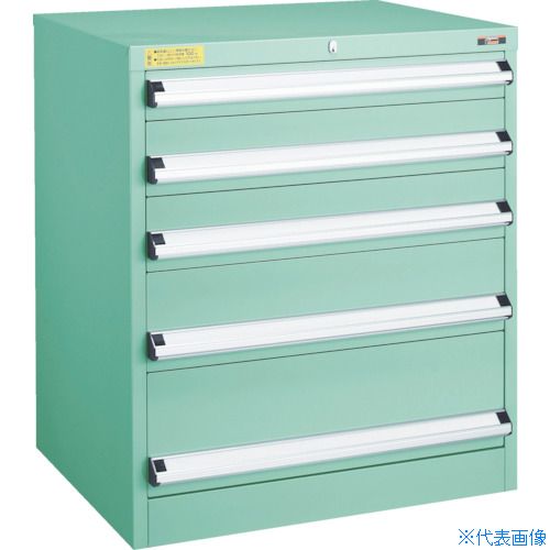 オレンジブック トラスコ中山　TRUSCOTRUSCO VE7S型中量キャビネット 700×550×H800 引出5段 〔品番:VE7S802〕[ 注番:4791240]特長●セーフティロック機構付のため引き出しを1段開けていると安全機構が...