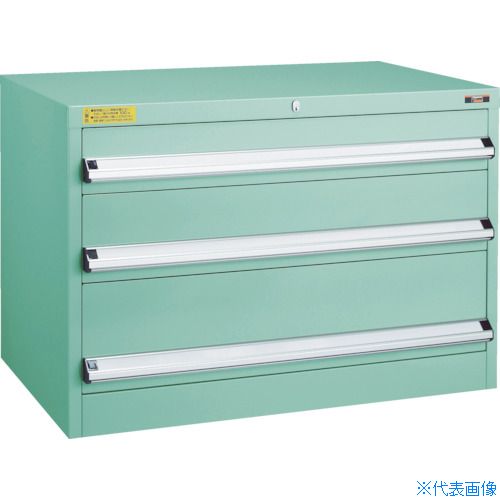 オレンジブック トラスコ中山　TRUSCOTRUSCO VE9S型中量キャビネット 880X550XH600 引出3段 〔品番:VE9S603〕[ 注番:4791550]特長●セーフティロック機構付のため引き出しを1段開けていると安全機構が...