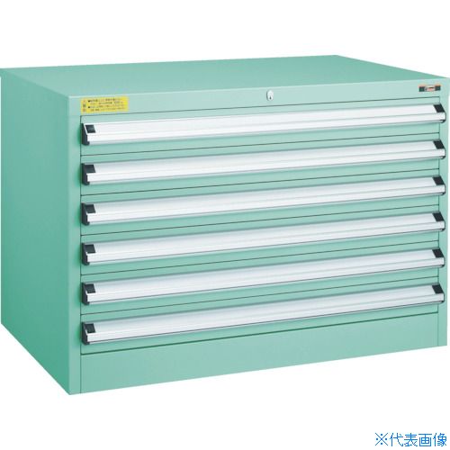 オレンジブック トラスコ中山　TRUSCOTRUSCO VE9S型中量キャビネット 880X550XH600 引出6段 〔品番:VE9S604〕[ 注番:4791568]特長●セーフティロック機構付のため引き出しを1段開けていると安全機構が...