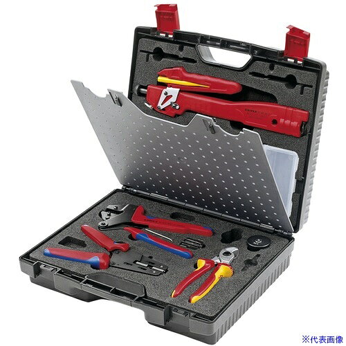 オレンジブック トラスコ中山　TRUSCOKNIPEX 【売切廃番】太陽光発電用工具セットMC3用 6点 〔品番:979102〕[ 注番:4793102]特長●太陽光発電用の工具をコンパクトにまとめた装備セットです。●工具やダイス、ポジショ...