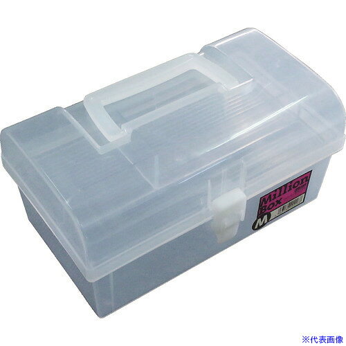 オレンジブック トラスコ中山　TRUSCOMEIHO ミリオンBOXM 透明 〔品番:MBOXMTM〕[ 注番:4818717]特長●可変式仕切板1枚付です。●小型工具やホビー用工具の収納に最適です。●中身が見やすいクリア色です。用途●現場...