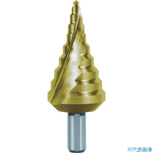 オレンジブック トラスコ中山　TRUSCORUKO 2枚刃スパイラルステップドリル 30.5mm チタン 〔品番:101093T〕[ 注番:4863712]特長●チタンコーティングにより耐熱性が高く、多様なワーク材質に対応可能です。●ノンコ...