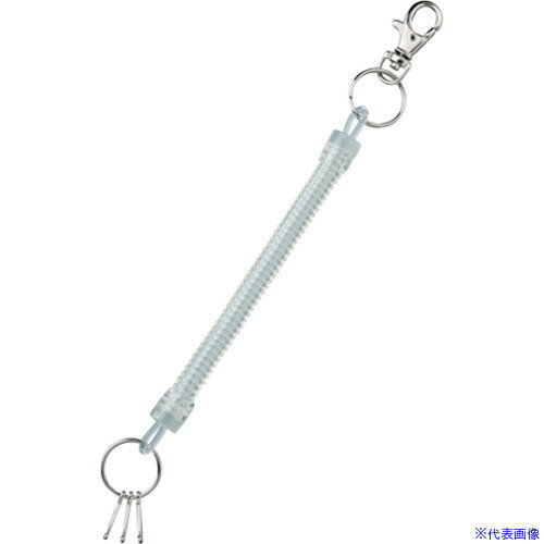 オレンジブック トラスコ中山　TRUSCODEBIKA のびるキーチェーン 〔品番:133410〕[ 注番:4870825]特長●カギやパスケースなどをまとめてキープできます。●チェーンが90cm伸び取り出しがスムーズです。仕様●ホルダ数(...