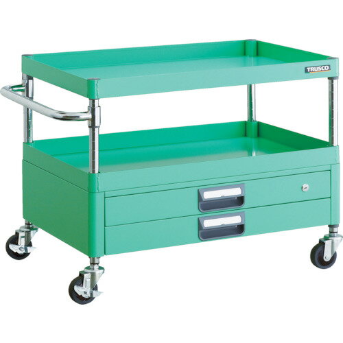 オレンジブック トラスコ中山　TRUSCOTRUSCO ツールワゴン フェニックスワゴン 省音 750X500XH600 2段引出付 ヤンググリーン 〔品番:PEW672XYG〕[ 注番:4882776]特長●抗菌粉体塗装のため、長く清潔に...