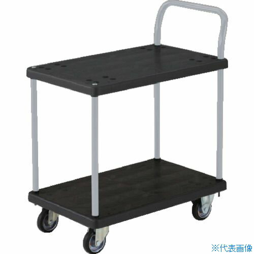オレンジブック トラスコ中山　TRUSCOTRUSCO 導電性グランカート(樹脂) 2段片袖 718×468 均等荷重200kg 〔品番:TPD704〕[ 注番:4893336]特長●表面抵抗値約10［［の5乗］］Ωで、大型精密機器の移動の...