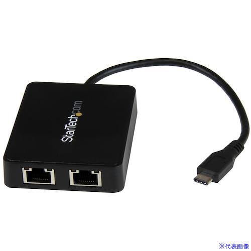 オレンジブック トラスコ中山　TRUSCOStarTech LANアダプター/USB-C/2x RJ45/10/100/1000Mbps/1x USB-Aポート 〔品番:US1GC301AU2R〕[ 注番:4931405]特長●USB-Cポ...
