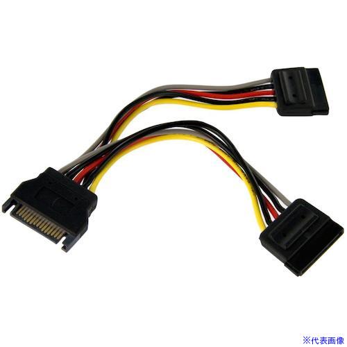 オレンジブック トラスコ中山　TRUSCOStarTech PC電源ケーブル/SATA電源2分岐/15cm/15 − 15ピン/オス・メス 〔品番:PYO2SATA〕[ 注番:4932947]特長●SATA電源を2つに分岐するケーブルです。...