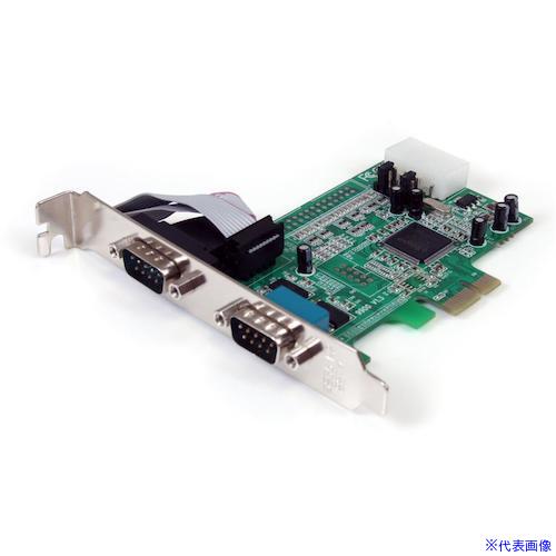 オレンジブック トラスコ中山　TRUSCOスターテック シリアル増設カード/PCIe - 2x RS232C/16550 UART/921.6kbps 〔品番:PEX2S553〕[ 注番:4975436]特長●ASIX MCS9922CV-...