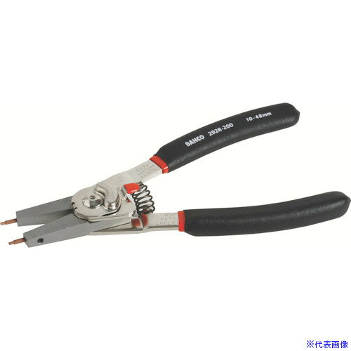 オレンジブック トラスコ中山　TRUSCOBAHCO 穴・軸兼用スナップリングプライヤー 全長250mm 穴用適合リング46−102mm 軸用適合リング32−102mm 〔品番:2928250〕[ 注番:4979249]特長●穴軸兼用スナッ...