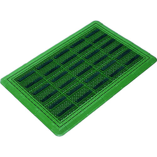 オレンジブック トラスコ中山　TRUSCOコンドル エバック 屋外用マット ブラシハードマットYL #3(縁あり) 450mm×750mm 緑 〔品番:F1173G〕[ 注番:5011604]特長●芝生とブラシが汚れを強力にキャッチします。...