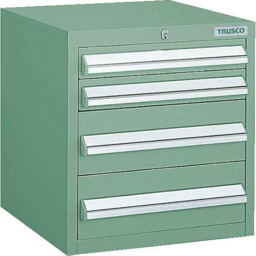 オレンジブック トラスコ中山　TRUSCOTRUSCO LVR型キャビネット 392X412XH420 引出4段 緑 〔品番:LVR422〕[ 注番:5022495]特長●軽量型で卓上用でも使用できるキャビネットです。●オールロック機構です...
