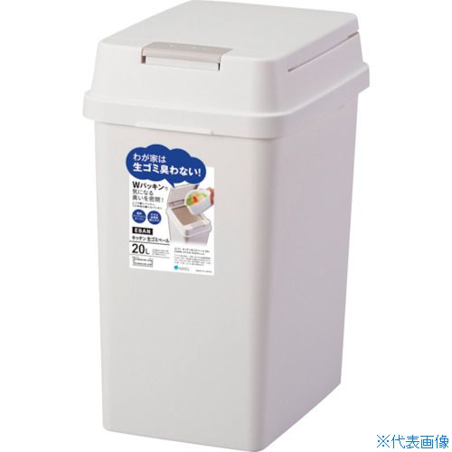 オレンジブック トラスコ中山　TRUSCOASVEL エバン密閉プッシュ20L 〔品番:600999〕[ 注番:5022880]特長●ニオイ漏れを防ぐWパッキン付きです。仕様●色：ホワイト●間口(mm)：230●奥行(mm)：315●高さ(...