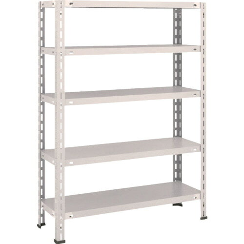 オレンジブック トラスコ中山　TRUSCOTRUSCO スチールラック 軽量棚 中棚ボルトレス型 875X300X1200 5段 ネオグレー 〔品番:L43V15〕[ 注番:5035210]特長●組み立て簡単、今までボルト組みをしていた手間...