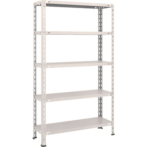 オレンジブック トラスコ中山　TRUSCOTRUSCO スチールラック 軽量棚 中棚ボルトレス型 875X300X1500 5段 ネオグレー 〔品番:L53V15〕[ 注番:5038197]特長●組み立て簡単、今までボルト組みをしていた手間...
