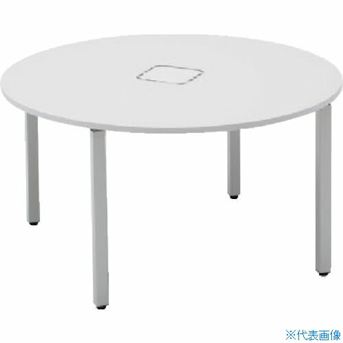 オレンジブック トラスコ中山　TRUSCOトヨスチール 円形テーブル アジャスター脚 1200 ホワイト/ホワイト 〔品番:NTS1200RTWW〕[ 注番:5067206]特長●コードボックスを標準装備しています。●キャスター付タイプもご...