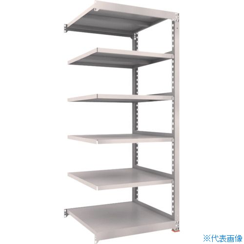 オレンジブック トラスコ中山　TRUSCOTRUSCO スチールラック M3型中量棚 900×921×H2100 6段 連結 ネオグレー 〔品番:M37396B〕[ 注番:5090300]特長●ボルトを1本も使用していないボルトレス構造で、...