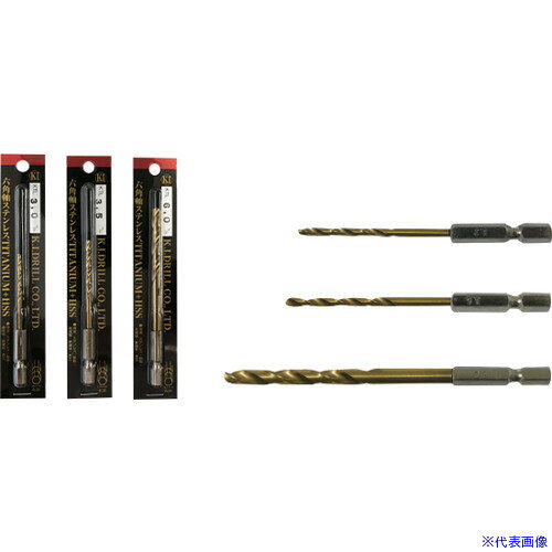 オレンジブック トラスコ中山　TRUSCOKIドリル 六角軸チタンコーティングドリル3.8 〔品番:KTL3.8〕[ 注番:5106968]特長●六角軸シャンク（6.35ミリ）により充電インパクトドライバーにワンタッチで取り付け可能です。用...