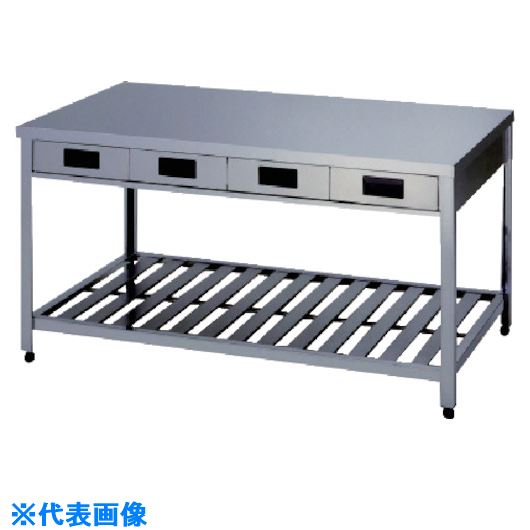 オレンジブック トラスコ中山　TRUSCOアズマ 両面引出し付作業台スノコ板付 1200×900×800 〔品番:LTWO1200〕[ 注番:5114233]特長●高さH650mmもH800mmと同価格で作成します。用途●工場●研究所仕様●...