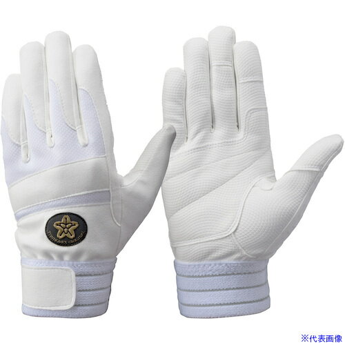 オレンジブック トラスコ中山　TRUSCOトンボレックス 合皮×甲ニット手袋 ホワイト×ホワイト 消防団マーク 〔品番:E843WDL〕[ 注番:5219430]特長●合成皮革使用でグリップ感も良く、耐久性にも優れ、訓練等で汚れても水洗いが...
