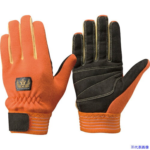 オレンジブック トラスコ中山　TRUSCOトンボレックス パラ系アラミド繊維製手袋 オレンジ 消防団マーク 〔品番:K700RDS〕[ 注番:5219453]特長●掌側の滑り止め兼補強の人工皮革の中央部を2重にすることで耐久性も向上させたフ...