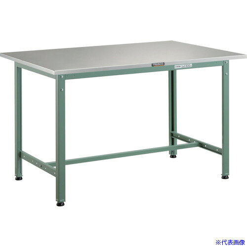 オレンジブック トラスコ中山　TRUSCOTRUSCO 軽荷重作業台(300kg)AE型 900X604XH740 ステンレス張り グリーン色 〔品番:AE0960SUS〕[ 注番:5222591]特長●錆の発生を抑えるよう、天板にステンレ...