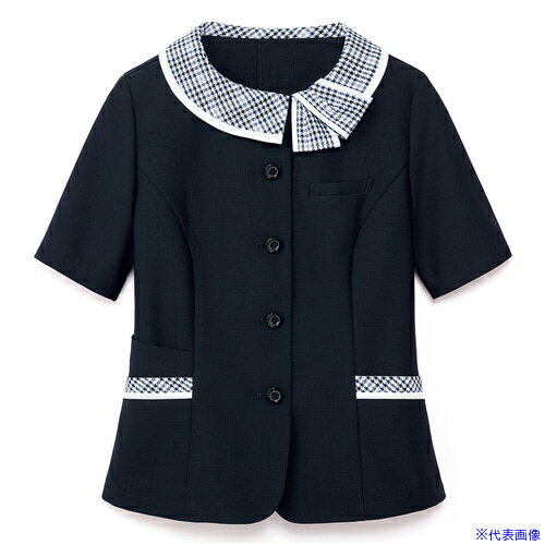 オレンジブック トラスコ中山　TRUSCOGROW 事務服 オーバーブラウス 半袖 レディース 制服 ネイビー 05 〔品番:GOBL2203K305〕[ 注番:5229482]特長●さらりとした肌ざわりと心地よいストレッチ性で、長時間の着...