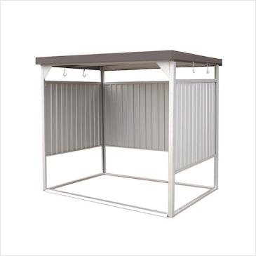 オレンジブック トラスコ中山　TRUSCOダイマツ 万能物置 〔品番:DM10〕[ 注番:5241131]特長●バイク・自転車置き場、多様な収納にも役立つオープン型万能物置です。●ガルバニウム鋼板使用で、強度もあり、錆に強い仕上げになってい...