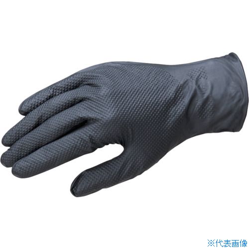 オレンジブック トラスコ中山　TRUSCOバリアローブ ニトリルグローブIGAブラック パウダーフリーLL(50枚入) 〔品番:NO.2190LL〕[ 注番:5261002]特長●超厚手タイプでハードな作業にも最適な手袋です。●菱形エンボス...