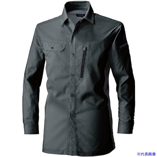 オレンジブック トラスコ中山　TRUSCOSOWA 3018−02 長袖シャツ チャコールグレー 6L 〔品番:301802236L〕[ 注番:5295094]特長●使い勝手にも優れたストレッチ作業服です。●信頼の日本製T/Cサマードビーを...
