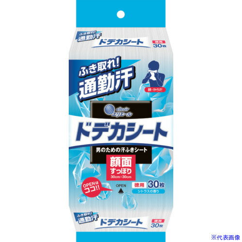オレンジブック トラスコ中山　TRUSCOエリエール ゴシゴシふけるドデカシート30枚 12パック入り 〔品番:833384〕[ 注番:5295374]特長●顔面がすっぽり収まる大判シートサイズです。●両手サイズのシートだから1枚で顔と体が...