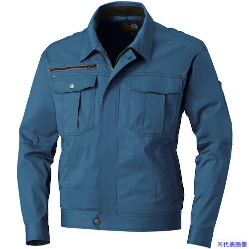 オレンジブック トラスコ中山　TRUSCOG.G. 163 長袖ブルゾン インディゴ 6L 〔品番:163546L〕[ 注番:5300400]特長●綿の肌触りとストレッチ性を融合した作業服です。●動きやすさと綿同等の耐火性を併せ持つ素材を使...