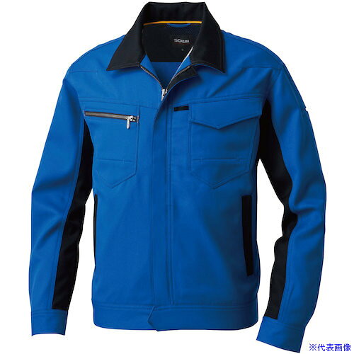 オレンジブック トラスコ中山　TRUSCOSOWA 9662 長袖ブルゾン ブルー S 〔品番:96628S〕[ 注番:5304654]特長●信頼の日本製ツイル裏面生地を使用しています。●窮屈感を感じさせない適度なストレッチ性があります。●...