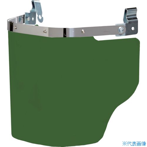 オレンジブック トラスコ中山　TRUSCOTRUSCO ヘルメット取付型大型防災面 グリーン(前面プレートなし) 〔品番:LFSGN〕[ 注番:5334255]特長●耳まで覆う大型防災面のため、顔だけでなく耳まで保護できます。●アダプター併...