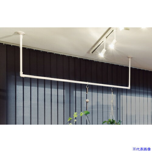 オレンジブック トラスコ中山　TRUSCOTOSO ハンギングバーH‐2天井付けCタイプセット ホワイト W1400XH470 〔品番:30018366〕[ 注番:5346381]特長●軽量鉄骨下地にも対応可能です。仕様●高さ(mm)：47...