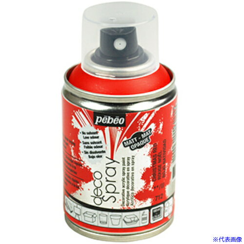 オレンジブック トラスコ中山　TRUSCOPebeo デコスプレー 100ml マット色 クリスマスレッド 〔品番:093712〕[ 注番:5382760]特長●水性アクリルペイントでにおいが少なく、屋内、屋外で使用いただけます。用途●紙、...