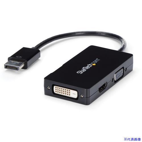 オレンジブック トラスコ中山　TRUSCOスターテック ディスプレイアダプター/DP - VGA， DVI， HDMI/1080p/ブラック/ビデオ 変換 コンバーター 〔品番:DP2VGDVHD〕[ 注番:5388128]特長●Displ...